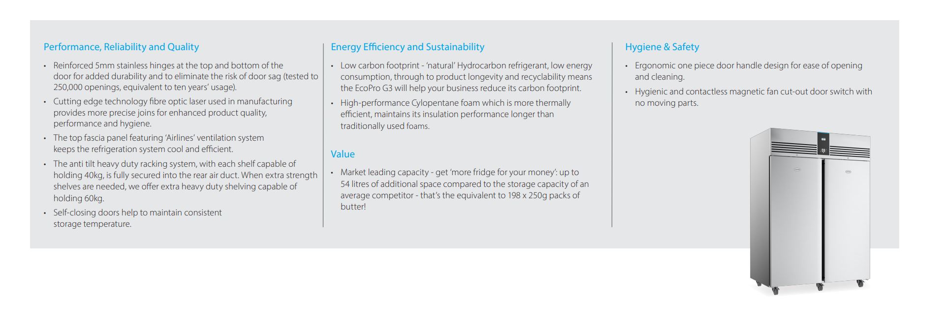-- FOSTER EcoPro G3 EP1440G -- Double GN 2/1 Display