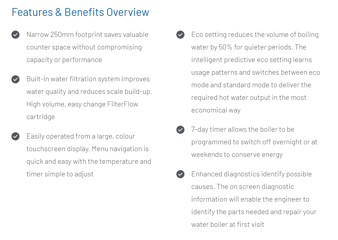 Lincat EB3FX FilterFlow Water Boiler - Instant Hot Water at Your ...