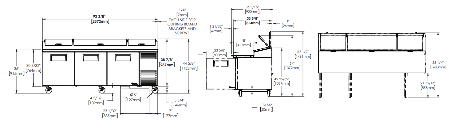 True TPP-AT-93-HC Pizza Prep Table - Keep Ingredients Fresh & Organised ...